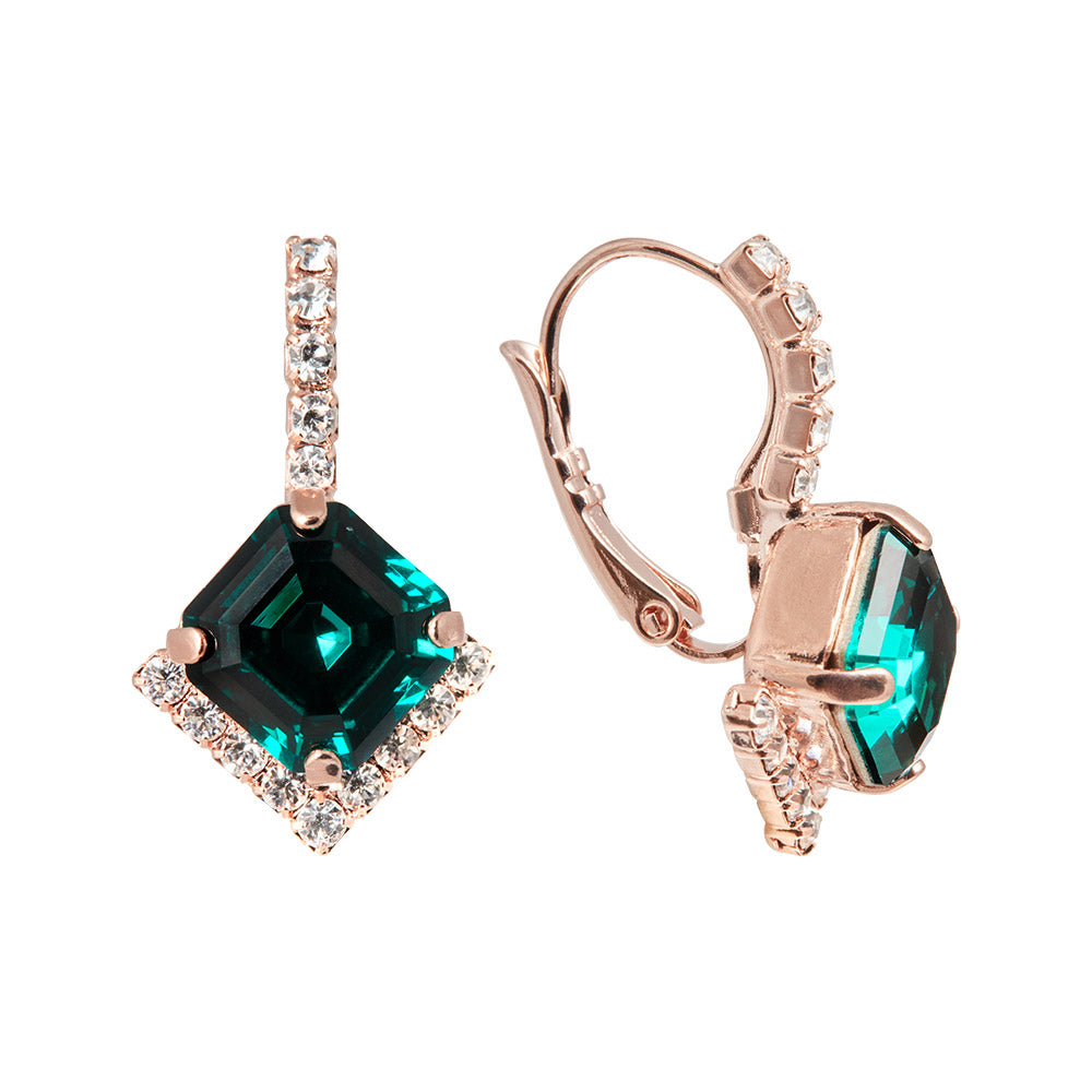 Auskari "Imperial III (Emerald)" ar Swarovski™ kristāliem – ELYNDI