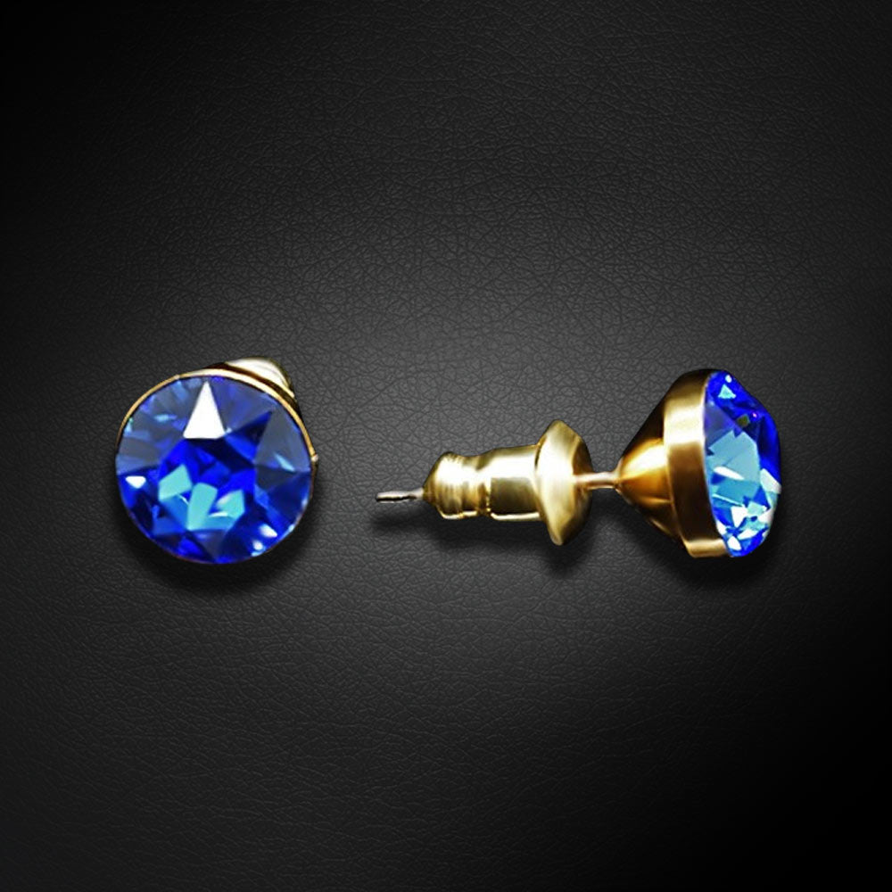 Auskari "Klasika (Sapphire)" ar Swarovski™ kristāliem – ELYNDI